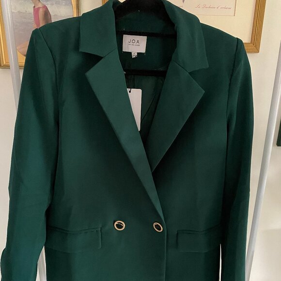 J.O.A. | Jackets & Coats | Nwt Just One Answer Emerald Green Blazer Art ...